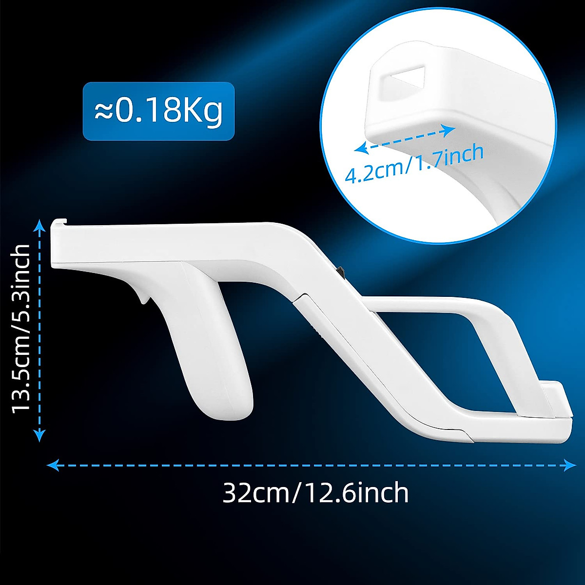 OSTENT Light Gun Attachment for Nintendo Wii Remote Nunchuck Shoot Sport Games