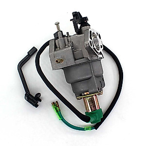 HURI Carburetor Carb with Lever Choke + Intake Manifold Gasket + Spark Plug for Generac Honeywell Sycamore Generator