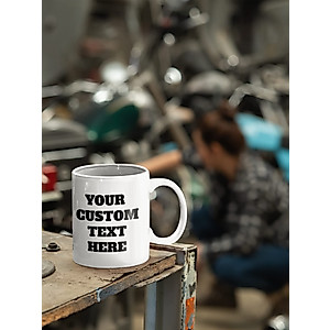 Customized Mugs with Personalized Custom Words, Text, or Names White Ceramic 11 Oz Coffee Mug, Customizable Coffee Cups for Your Most Funny Designs Welcome Add Your Own Text Pick Your Font