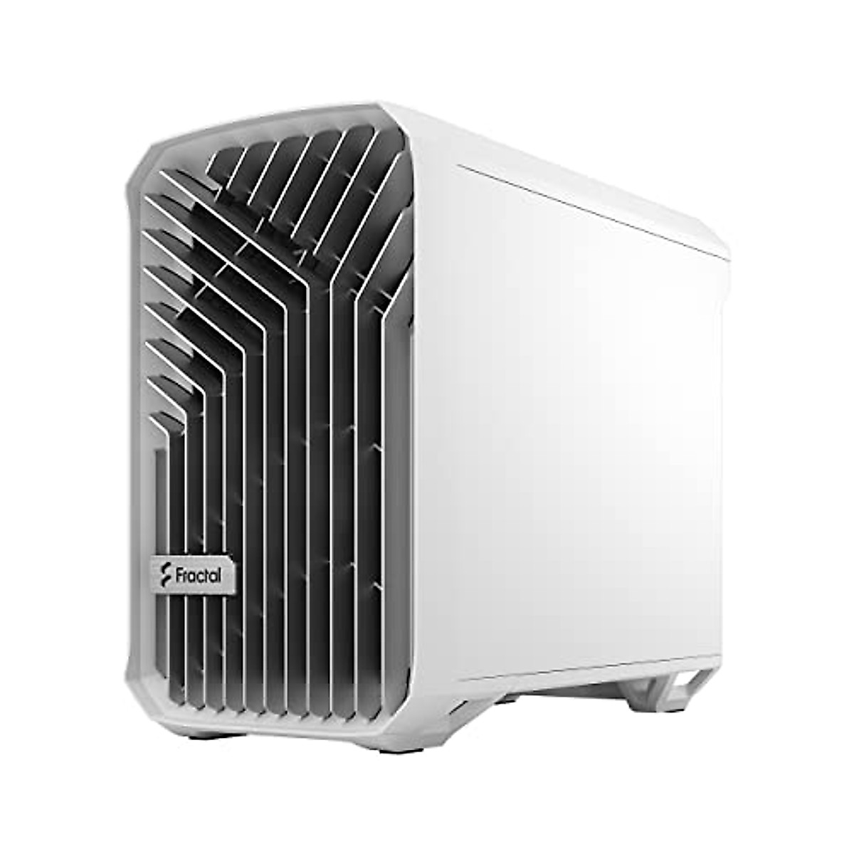 Fractal Design Torrent Nano White - Clear Tint Tempered Glass Side Panel - Open Grille for Maximum air Intake - 180mm PWM Fan Included - Type C - mITX Airflow Mini Tower PC Gaming Case