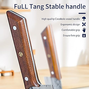 Professional Hand Forged Japanese Chef Knife 8 inch Kitchen Knives Super Sharp High Carbon Stainless Steel Chefs Knife Comfortable Cocobolo Wooden Handle with Gift Box