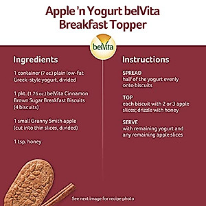 belVita Cinnamon Brown Sugar Breakfast Biscuits, Value Pack, 12 Packs (4 Biscuits Per Pack)