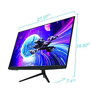 Sceptre 25" Gaming Monitor 1920 x 1080p up to 165Hz 1ms AMD FreeSync Premium HDMI x3 DisplayPort Build-in Speakers, 106% sRGB Machine Black (E255B-FWD168)