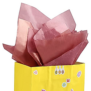 Naler 60 Sheets 15 x 20 Inches Rose Gold Tissue Paper Bulk Gift Wrapping Paper for DIY Crafts Decorative Tissue Paper Flower Pom Pom Wedding Party Decoration