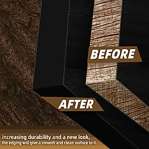 GSCIT Club Black Melamine Edge Banding, 3/4 inch x 25ft, Commercial Grade, Flexible Edging Trim for Plywood Cabinet Furniture