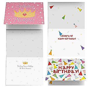 Tiny Expressions - 10 Kids Birthday Cards with Inside Messages and Envelopes