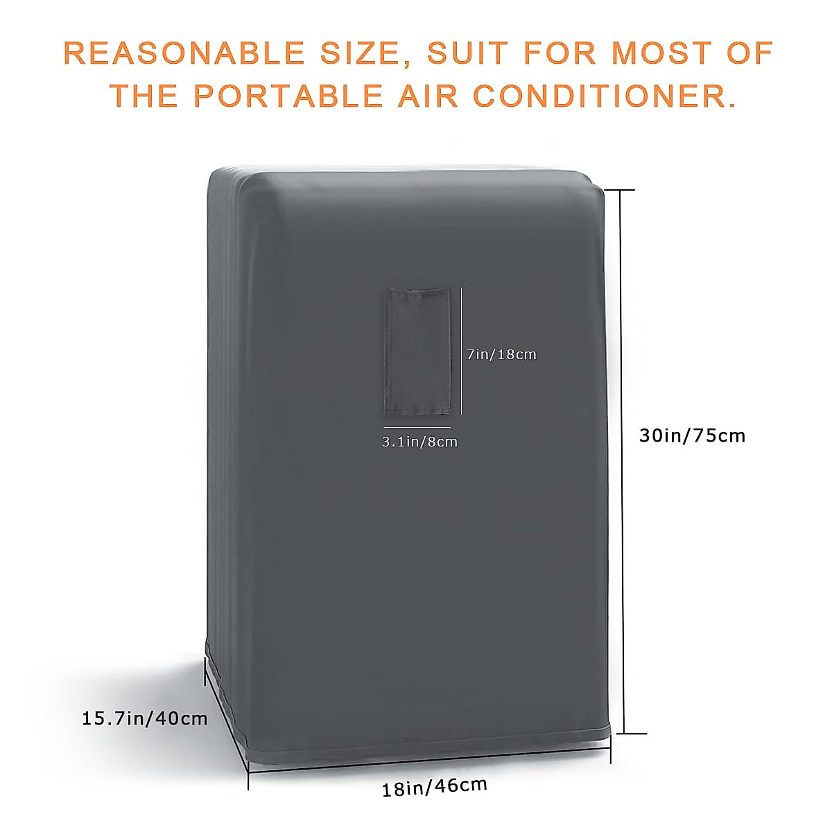 Luxiv Portable Air Conditioner Cover, Gray Portable AC Unit Cover 15 x 18 x 30" Anti-Dust Portable Air Conditioner Storage Bags Protection Cover for Mobile AC (gray)