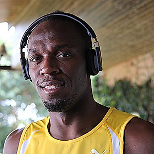 Trainer by Gibson TH100/27 Sports Headphones designed with Usain Bolt, BLK