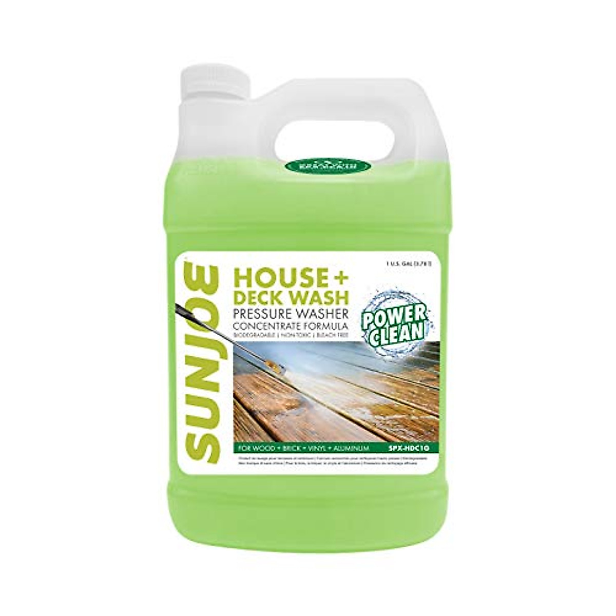 Sun Joe SPX-HDC1G House and Deck All-Purpose Pressure Washer Rated Concentrated Cleaner, 1-Gallon , White