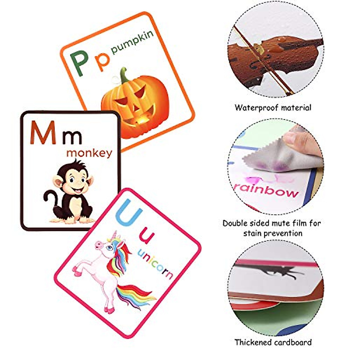 26 Pieces Alphabet Bulletin Board Set Animals Alphabet Cards Classroom Alphabet Decor Standard Manuscript Alphabet Cards,Early Learning Bedroom Nursery Playroom Decorations for Children Kids Teens