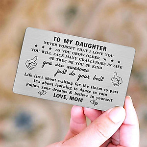 Resdink Daughter Birthday Card Gifts from Mom, Happy Graduation Birthday Gifts for Daughter Girl, Inspirational Present to My Favorite Daughter, Love Daughter Mothers Day Gift Ideas,