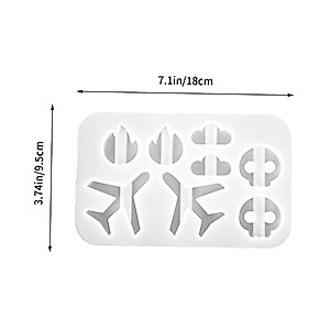 TEHAUX 1pc Straw Accessory Mold Tray Decor Cupcake Molds Molde De para Resina Molds Straw Decoration Casting Flower Resin Mold Epoxy Straw Topper Non-Stick Straw Ornament Mould