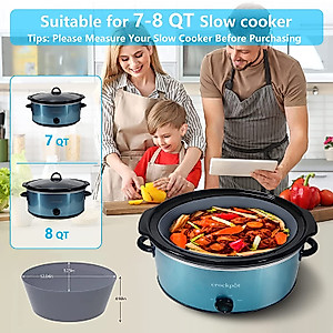 Silicone Slow Cooker Liner, Crock Pot Liners Reusable, Easy Clean, BPA Free, Leakproof, No Melt Silicone Slow Cooker Insert, Dishwasher Safe Liner for 7 Quart to-8 Quart Crock Pot Slow Cookers