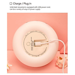 HOTBEST Cute Dumpling Night Light, Silicone Cute Bun Lamp for Kids, Cute Light Up Dumpling, USB Rechargeable LED Bedside Lamps with Touch Control, Kawaii Nursery Light for Kids Room Bedroom