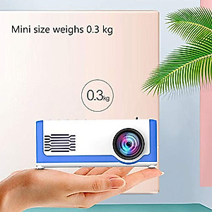 Projector, Full HD 1080P Mini Projector, with Ultra-High Luminous Flux/30,000 Hours Standby/3D HiFi Speaker Mini Led Projector, Support Hdmi/AV/USB/SD, Home Theater Projector(US)