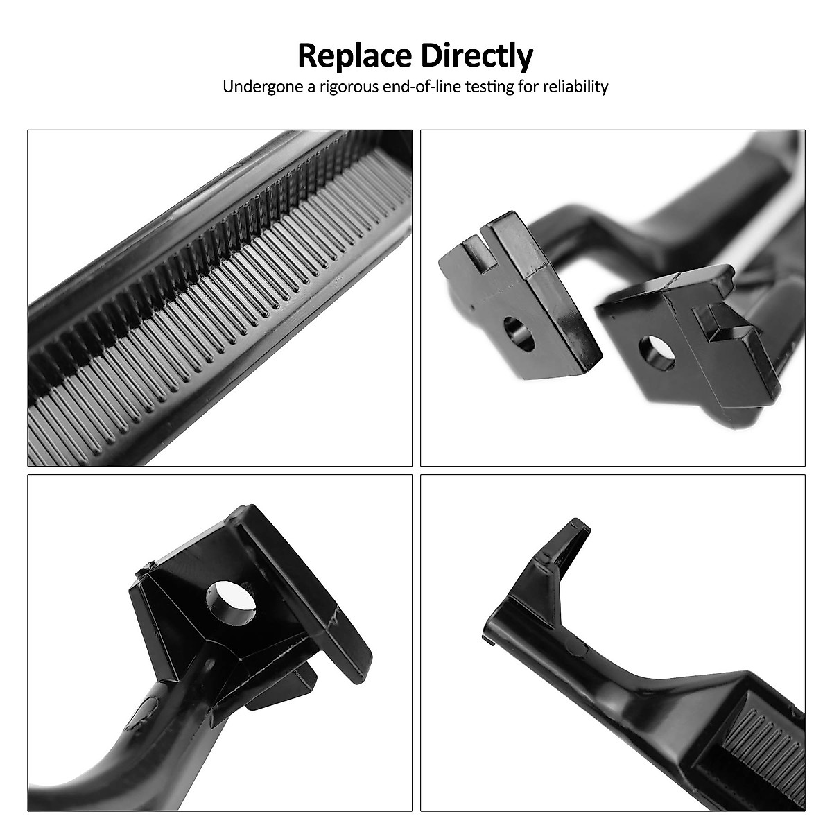 All Metal Interior Door Handle Fit for Ford Bronco F150 F250 F350 F53 F59 F800 1987-1996, Right Left Front Driver &Passenger Side Pair Replaces E7TZ-1522601-A, E7TZ-1522600-A, 77177, 77178 (Black)