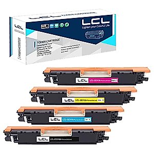 LCL Remanufactured Toner Cartridge Replacement for HP 126A CE310A CE311A CE312A CE313A CF341A Laserjet Pro CP1020 CP1025 CP1025nw Laserjet 100 Color MFP M175 M175nw (4-Pack Black Cyan Magenta Yellow)
