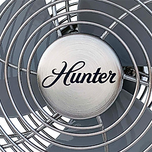 HUNTER Personal Retro USB Fan, 5" inch, Brushed Nickel