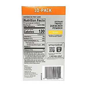 The Gatorade Gatorade Thirst Quencher Powder 1 23oz Packets Makes 20 ounces 10 Pack Orange 1 23 Ounce Pack of 10