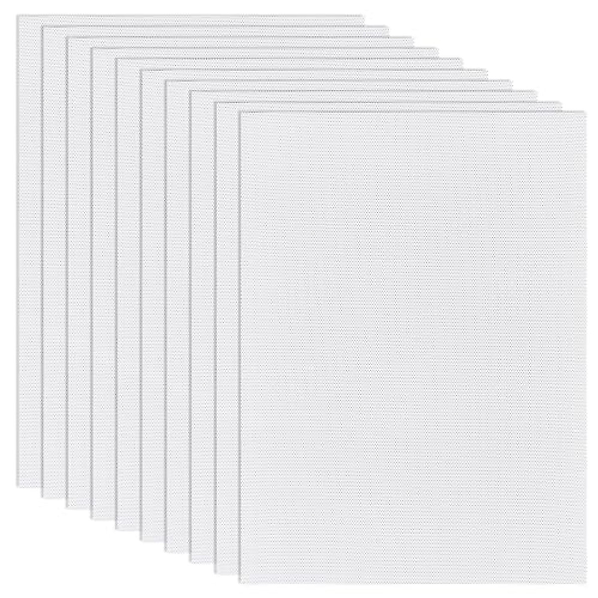10 Sheets Fursuit Eye Mesh 11.8x8.6inch White Eye Mesh for Therian Mask 0.2mm Thick Waterproof Printable PVC Plastic Mesh Canvas Sheets for Furries Cosplay, Sculptures, Props, Fursuits, Craft Making