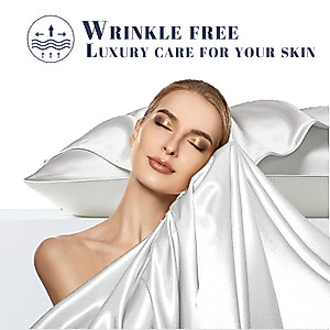 BlessLiving Satin Pillowcase for Hair and Skin Purple Unicorn Silk Pillow Shams with Envelope Closure Set of 2 Pack Slip Pillow Cases for Girls Women Gifts (Standard(20''x26''))