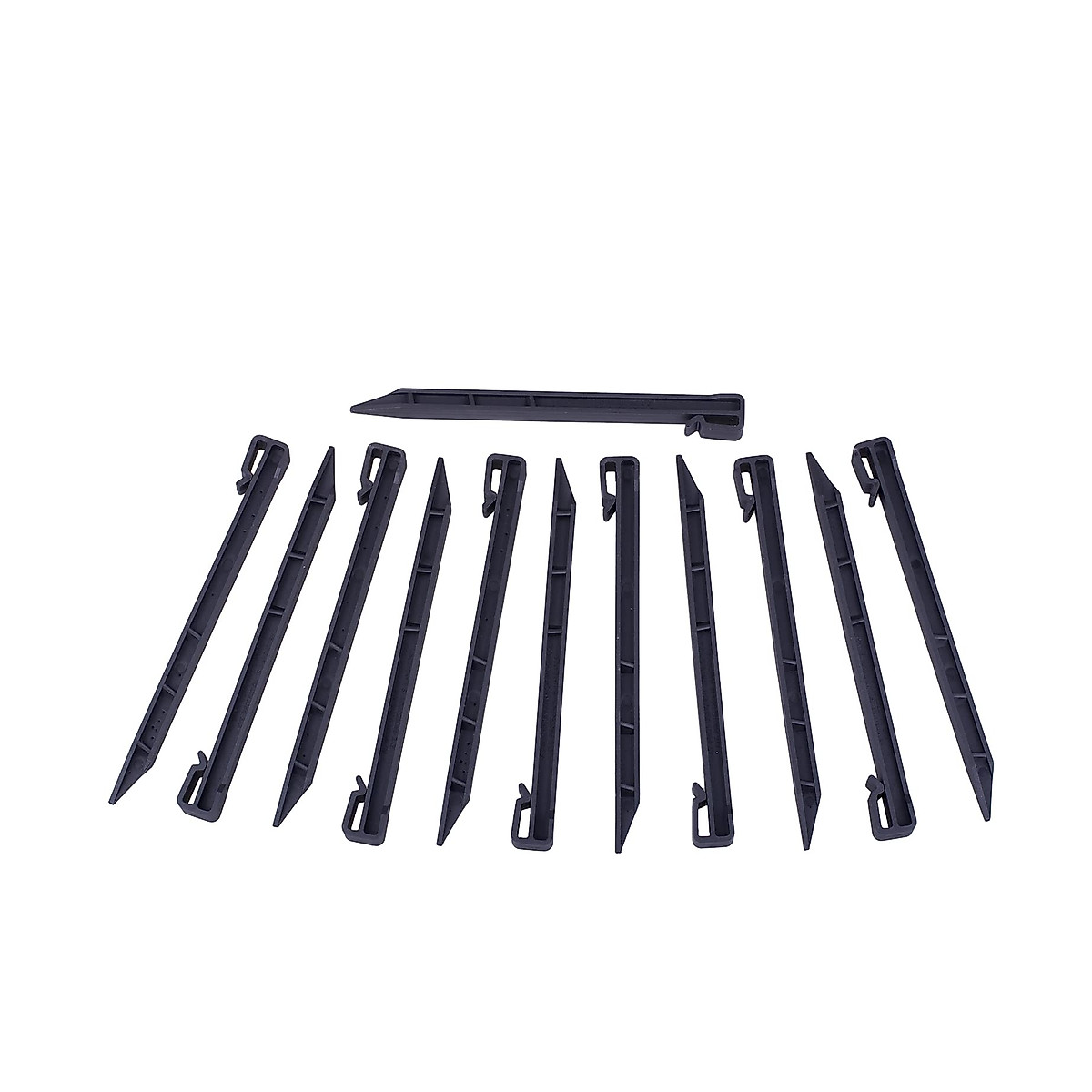 Landscape Edging Spikes, 12 Pcs 10 Inch Garden Stakes Anchoring Spikes for Paver Edging, Weed Barriers, Turf, Tent, Weed Barrier, Timber, Carpentry, Tent etc. (12 PC, Black)
