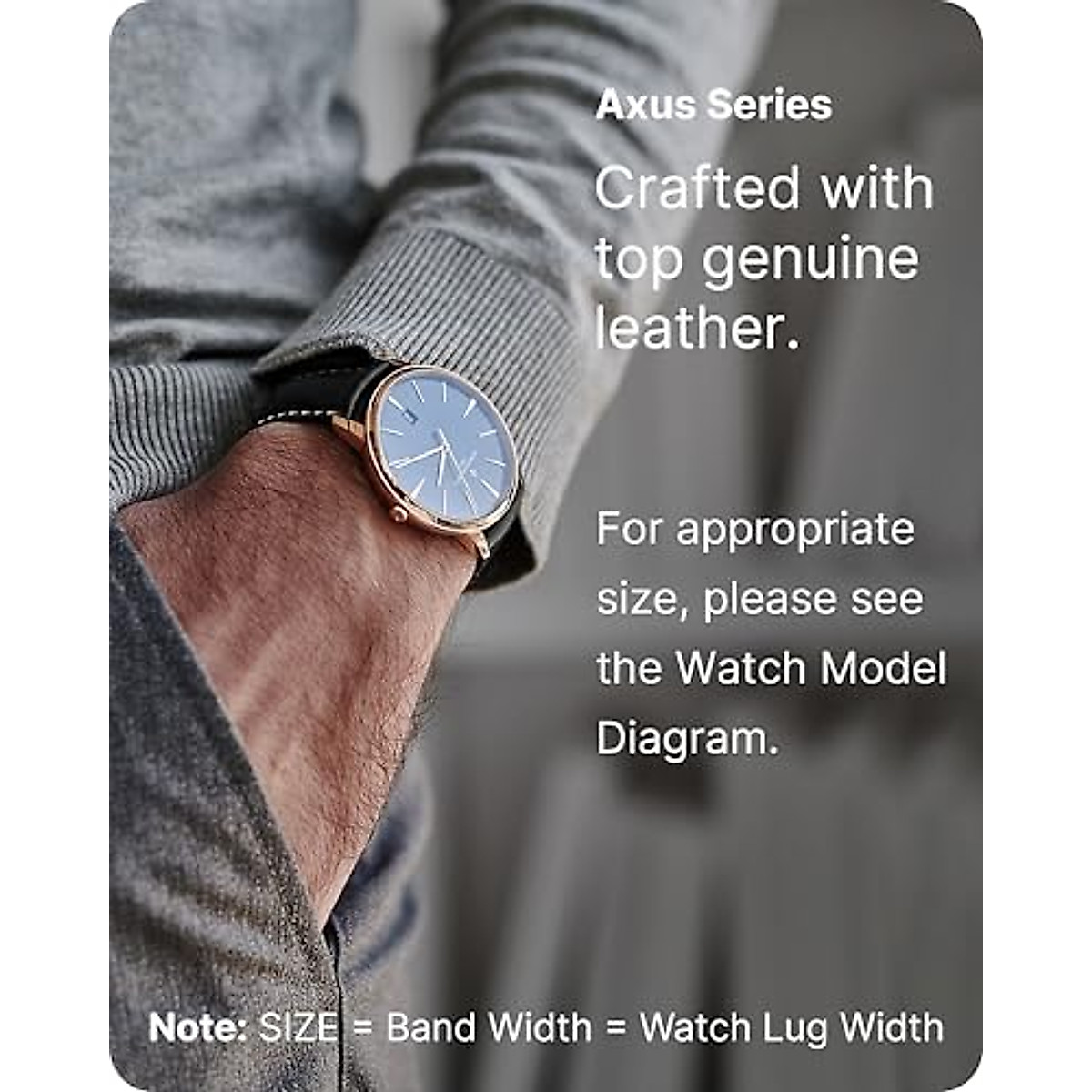 Fullmosa 18mm Leather Watch Bands Compatible with Garmin Vivoactive 4S/Vivomove 3S/Active S/Venu 2S/Move 3S,Black