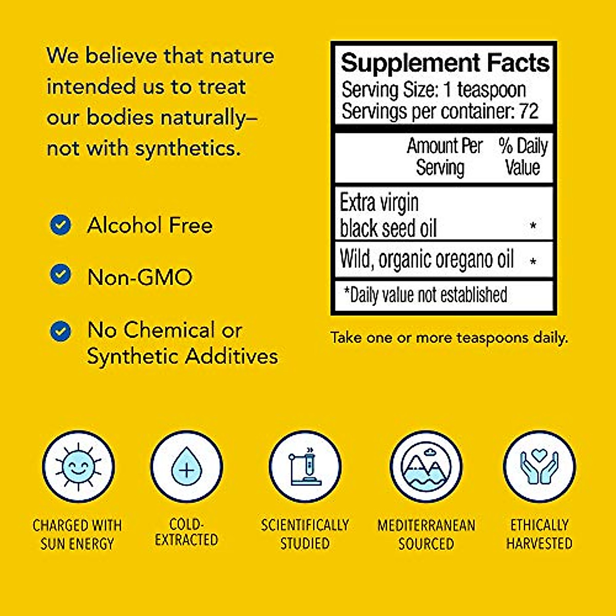 NORTH AMERICAN HERB & SPICE Black Seed Oil - 12 fl. oz. - Cardiovascular, Digestive & Immune Support - Contains Wild, Mediterranean Oreganol P73 Oregano Oil - Non-GMO - 72 Total Servings