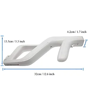 Zapper Light Gun Attachment Compatible for Nintendo Wii Remote Nunchuck Wireless Links Remote Controller Shoot Games Shooting (Pack of 2)