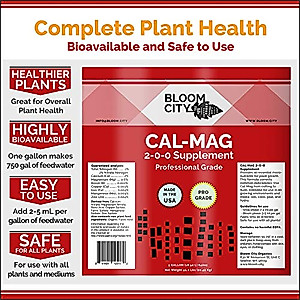 Bloom City Professional Grade Ultra Pure Cal-Mag Growing Fertilizer, 1/2 Pint (8 oz)