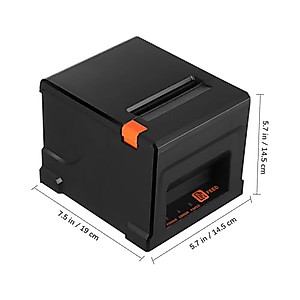 HAWILLOSCH Printer Abs Black Thermal Pos Printer Thermal Paper Printer Pos Printer