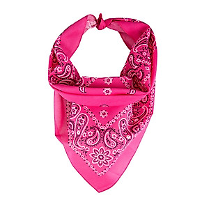 Levi's Men's 100% Cotton Multi-purpose Bandana Gift Sets – Headband, Wrap, Protective Coverage, Pink/White, Pack 2