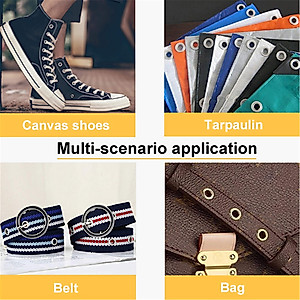 Raydodo 200 Sets Reinforced Grommet Kit, 3/16 Inch Metal Brass Eyelet Kit with 3 Pieces Grommet Tool Boot Eyelet Repair Kit and Grommets for Fabric, Tarps, Leather, Belt with Storage Box