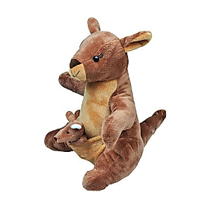 Jill & Joey Kangaroo Plush Toy - 16-Inch Stuffed Kangaroo with Joey for Kids 3 and Up – Soft Cuddly Plush Animal for Playtime, Snuggling, and Gifting