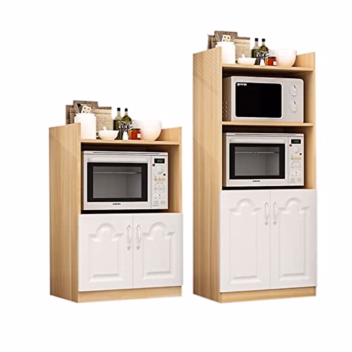 FURUIWUFENG Sideboard Sideboard Cabinet Modern Simple Oven Cabinet Multifunctional Storage Locker Side Cabinet Cupboard Kitchen Shelf Double Door Buffet Cabinet and Sideboard (Size : Small)