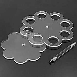 VORCOOL Acrylic Ice Cream Cone Holder Stand with 8 Holes (Transparent,16 x 12.6 x 10cm)