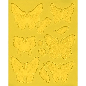 Global Sugar Art Small Butterfly Decor Silicone Lace Mat by Chef Alan Tetreault