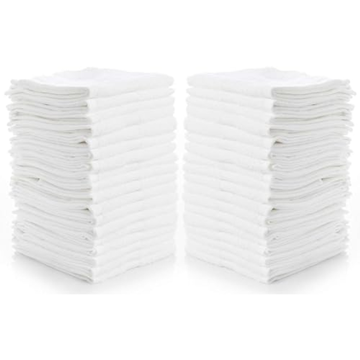 SupremePlus 100% Cotton Wash Cloths – 12x12 Inches Washcloths – Soft, Face and Body Towels, Highly Absorbent Towels for Bathroom, Hand, Kitchen and Cleaning (48-Pack)