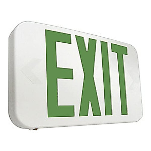 Sure-Lites APX7G Single/Double Face Exit Light, 120/277 V, 0.07 A, Led, Green