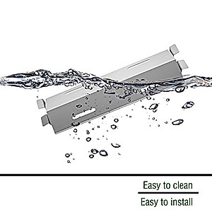 Damile Stainless Steel Grill Heat Plates Heat Shield Burner Cover Flame Tamer, BBQ Gas Grill Replacement Parts for Members Mark GR2039201-MM-00, Bakers and Chefs ST1017-012939, Outdoor Gourmet CG3023E