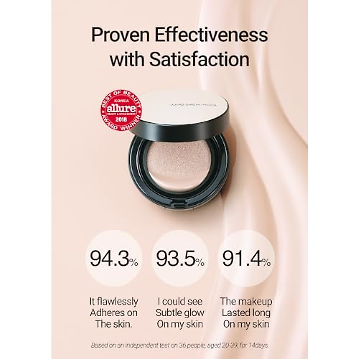 [JUNGSAEMMOOL OFFICIAL] Essential Skin Nuder Cushion (Fair Pink) | Refill Included | Natural Finish | Buildable Coverage | Makeup Artist Brand | Cream Foundation