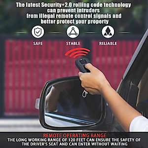 Kingdder Universal Garage Door Opener Remote for Purple Yellow Red Orange Green Learning Buttons Compatible with Chamberlain Liftmaster Garage Door Opener 3 Buttons with Key Chain(Black,3 Pcs)