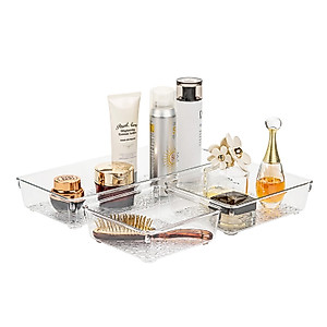 fontal Refrigerator Organizer and Storage Bins -3pcs Clear Plastic Bins For Fridge, Freezer, Kitchen Cabinet, Pantry Organization, BPA Free Fridge Organizer