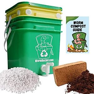Worm Bucket Indoor Composting Kit for Making Worm Castings and Worm Tea