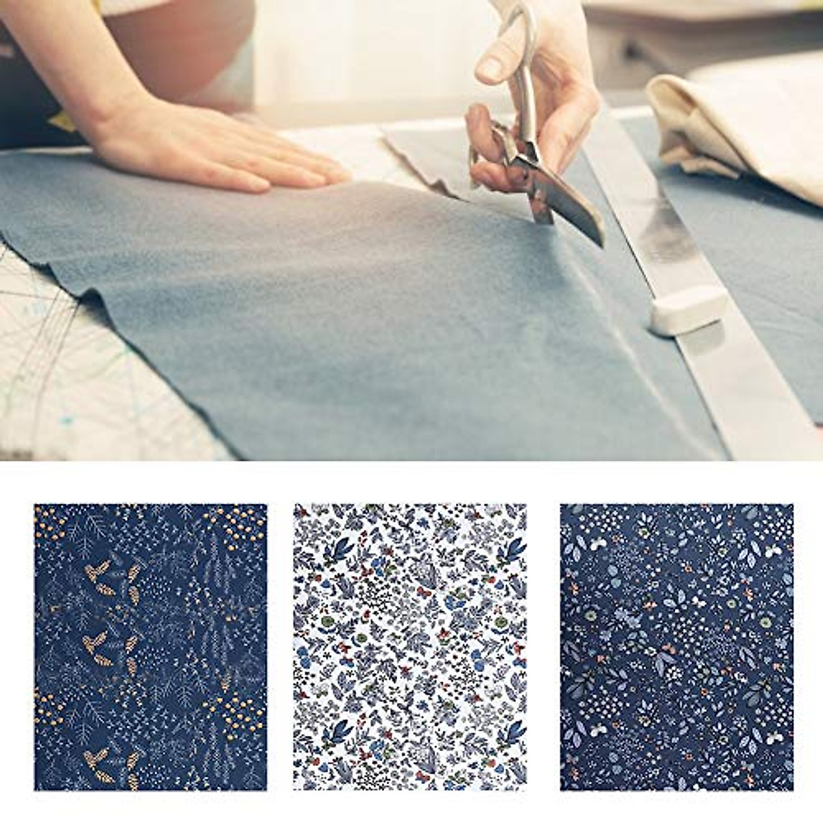 Craft Cotton Fabric Bundle, Cotton Cloth Assorted Craft Fabric Bundle Assorted Print Pattern Cloths Sheets for Sewing for Women