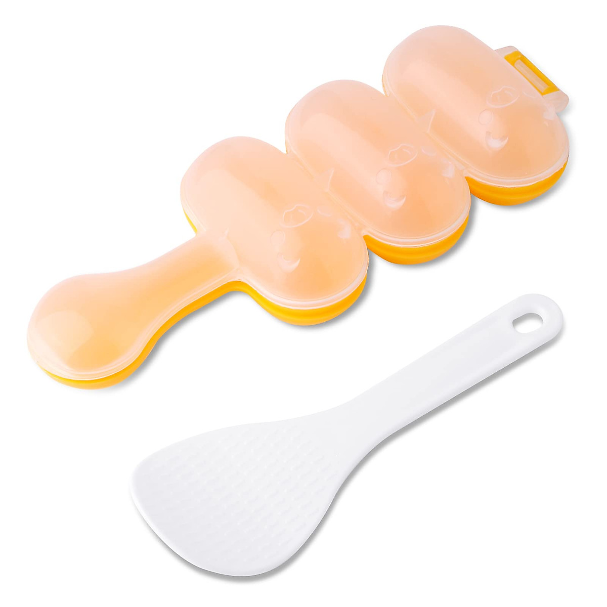 Rice Ball Shaker,Rice Ball Molds, DIY Ball Shaped Kitchen Tools Shakers Food Decor for Kids DIY Lunch Maker Mould with a Mini Rice scoop