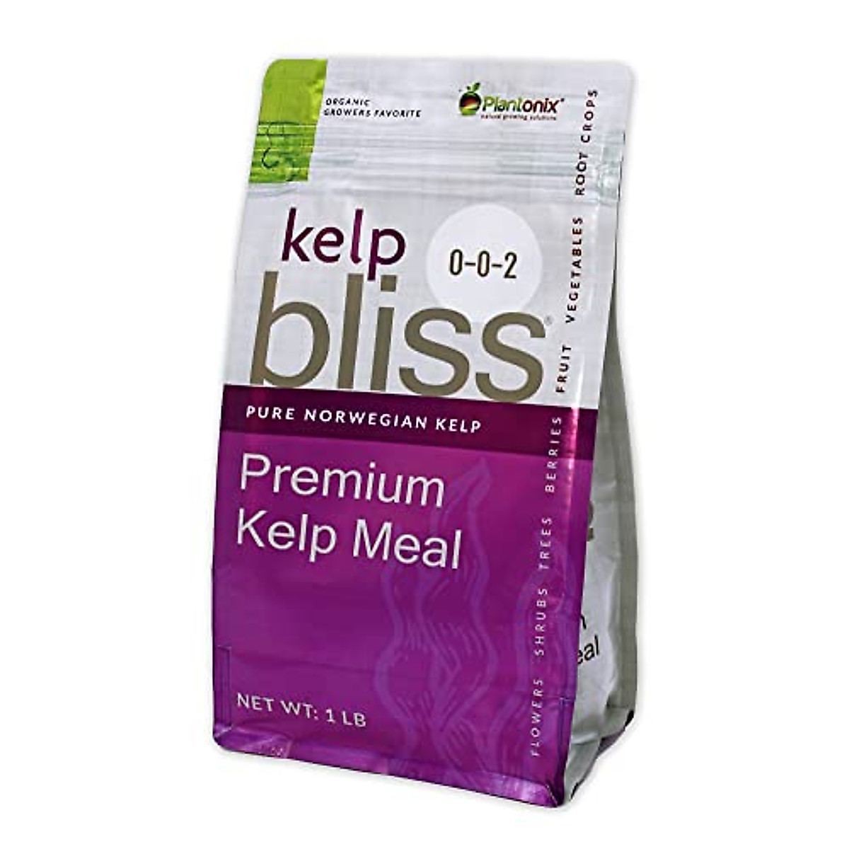Kelp Bliss - Pure Kelp Meal - Organic Kelp Fertilizer for Growing Healthy Plants, Crops, and Gardens! Increases Fruit and Vegetable Yield! (1 lb)