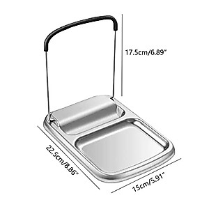 ljhnba Stainless Steel Pot Lid Rack Stand Holder for Cabinet Countertop Storage for Home and Kitchen