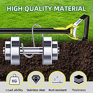 MELVTATA Garden Hoe Hoe Garden Tool Stirrup Hoes for Planting Vegetables Farm, Stainless Steel Handheld Hula Hoes -Stirrup Hoe with Adjustable Action Hoe for Weeding/Loosening Soil (30-56in)