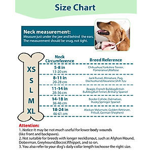 Crazy Felix Inflatable Dog Cone for Large Medium Small Dogs Soft Cone for Dogs After Surgery to Stop Licking and Scratching Donut Dog Recovery Collar with Pattern Elizabethan Collar for Dogs(Blue,M)